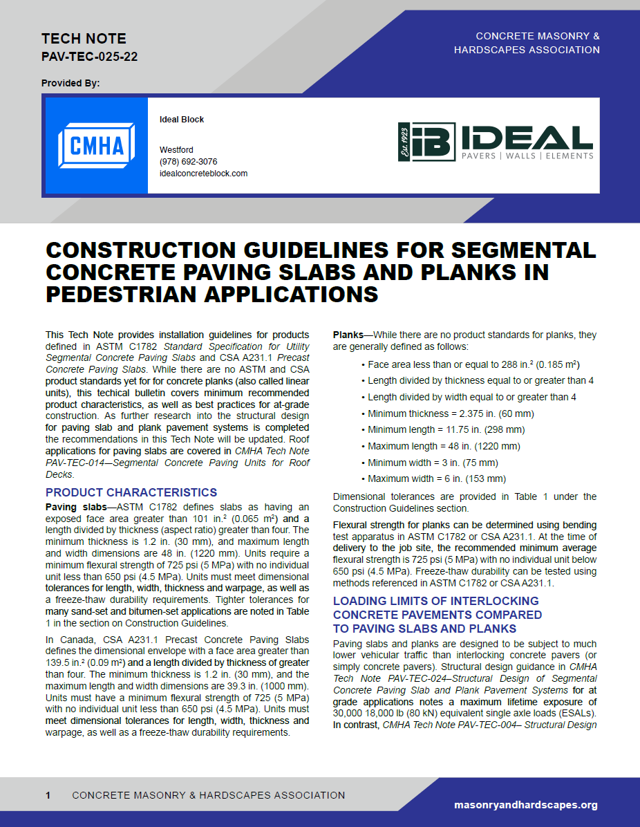 Tech Note 25: Construction Guidelines for Segmental Concrete Paving ...