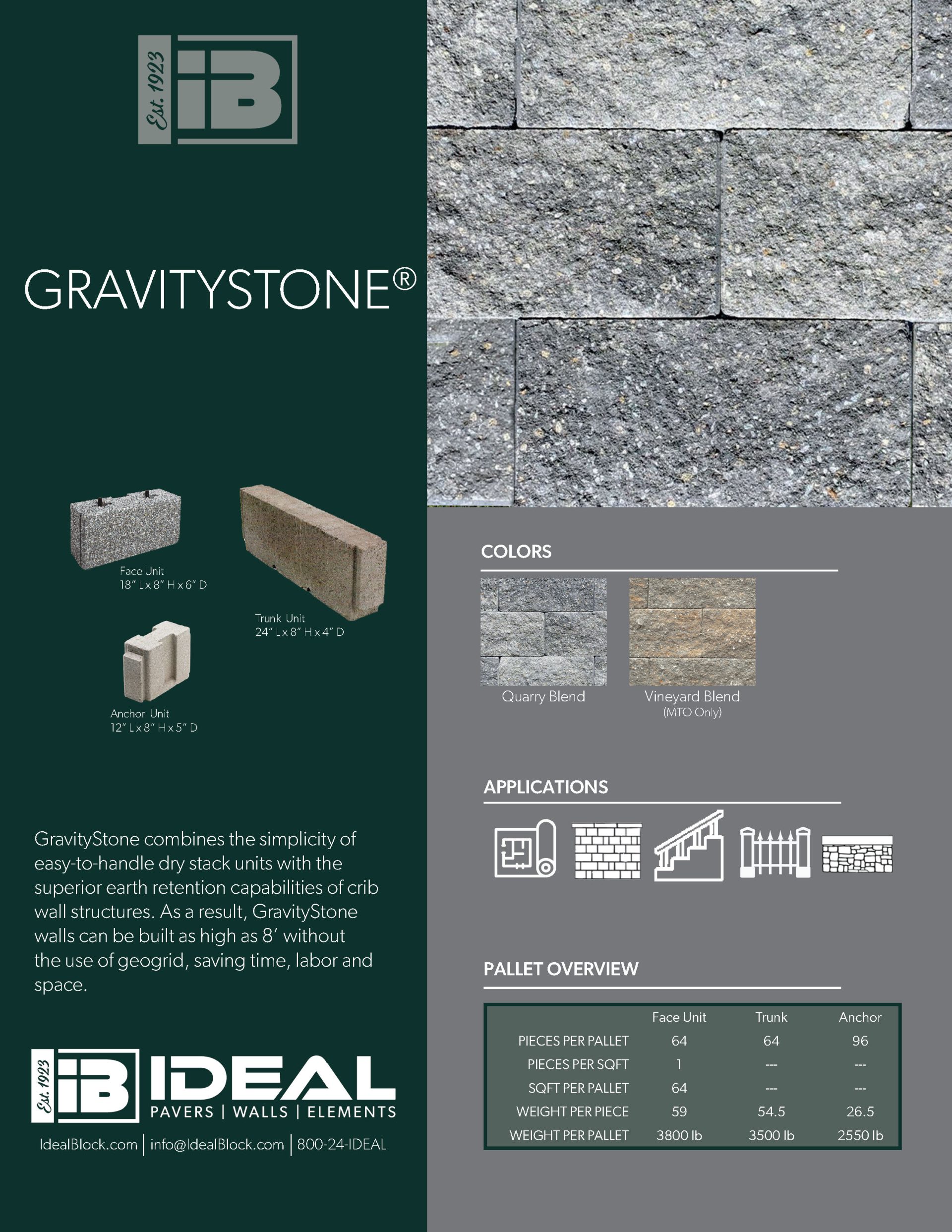 GravityStone® Brochure - Ideal Block