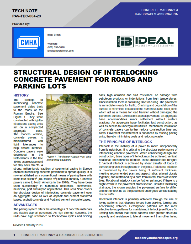 Tech Note 04 : Structural Design of Interlocking Concrete Pavement for ...