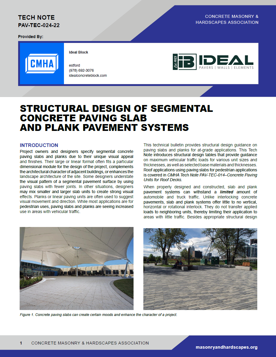 Tech Note 24: Structural Design of Segmental Concrete Paving Slab and ...