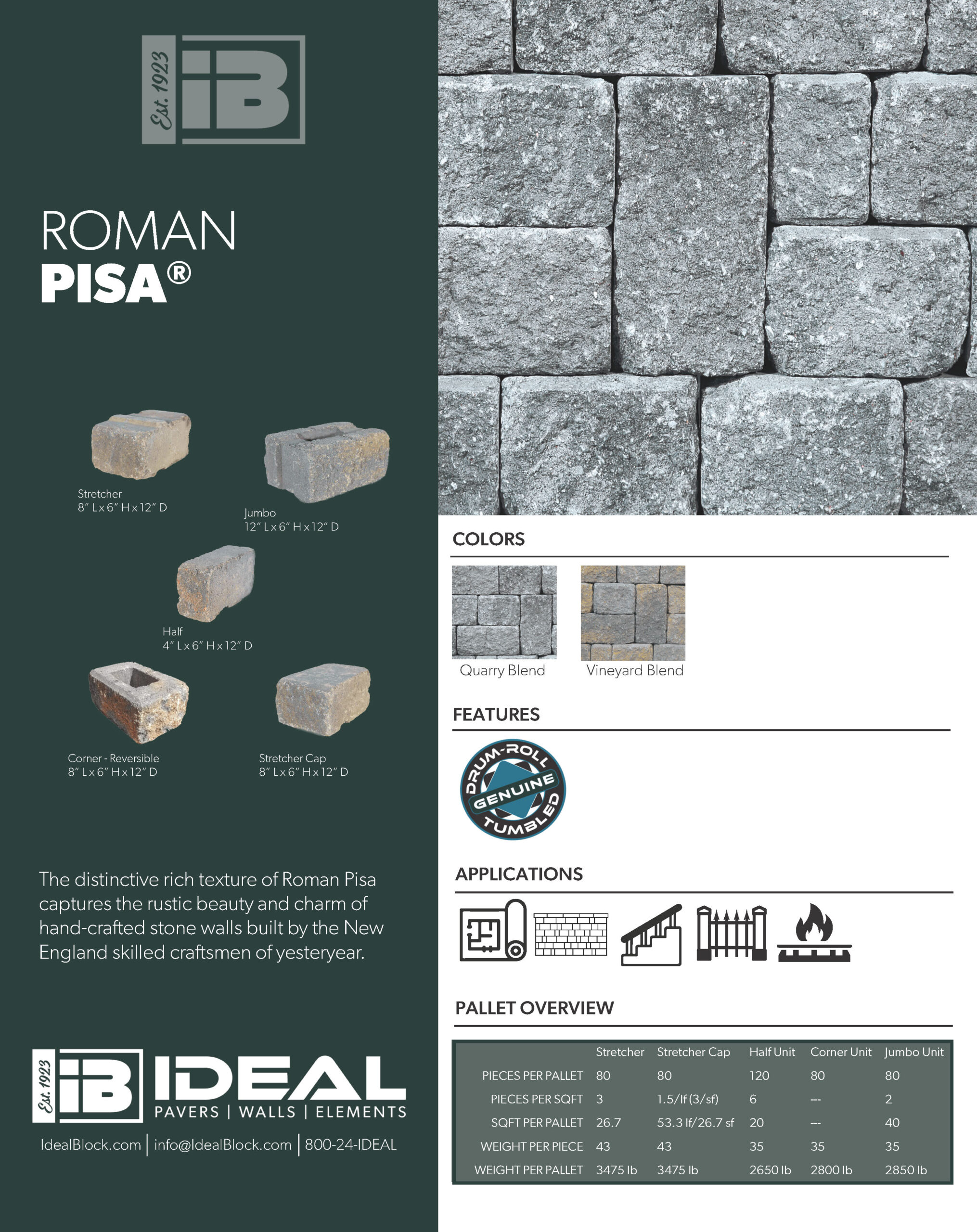 Roman Pisa® Brochure - Ideal Block